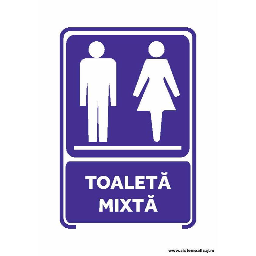 Semn Indicator Toaleta Mixta – PrintCenter.ro Shop